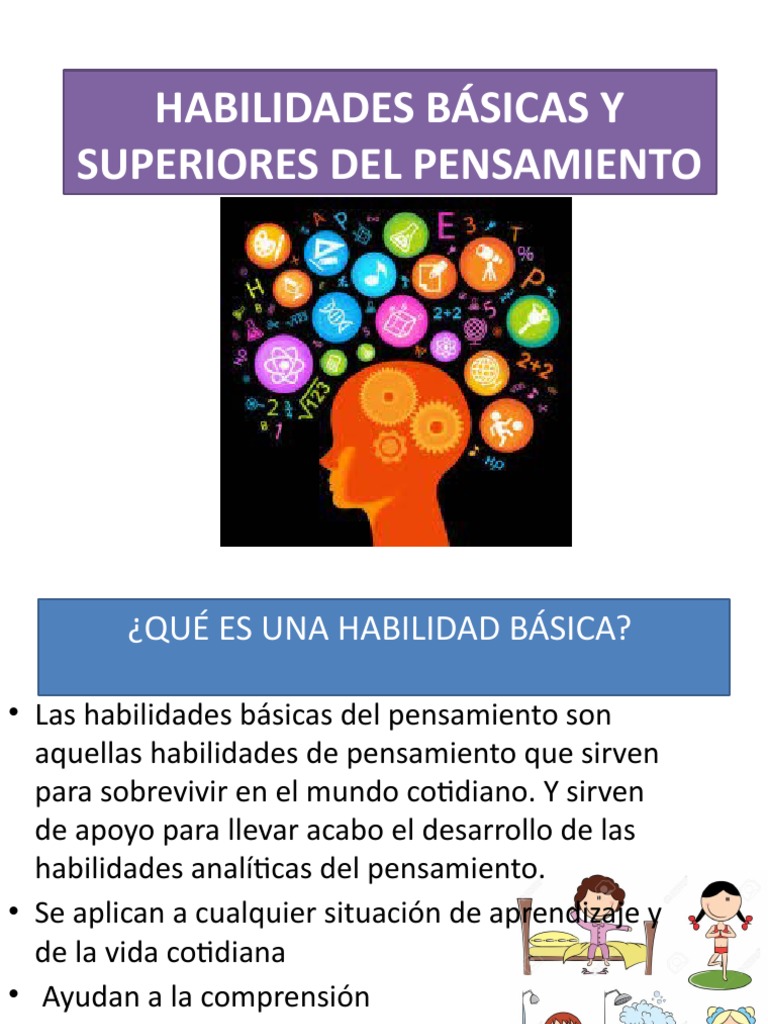 Habilidades básicas y superiores del pensamiento: observación, comparación, relación y ...