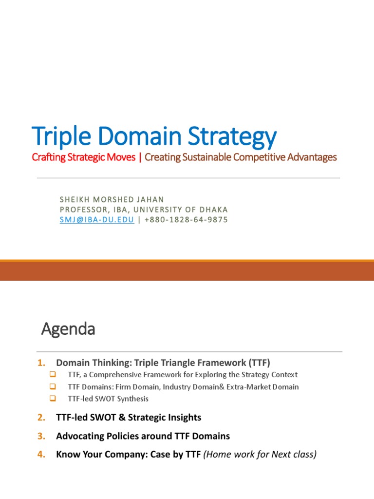 Domain Thinking & Strategy | PDF | Market (Economics) | Swot Analysis