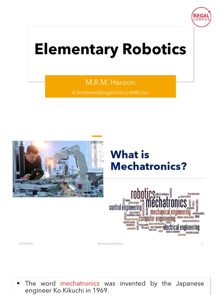Elementary Robotics - Lecture Note | PDF | Robot | Robotics Elementary Robotics - Lecture Note | PDF | Robot | Robotics