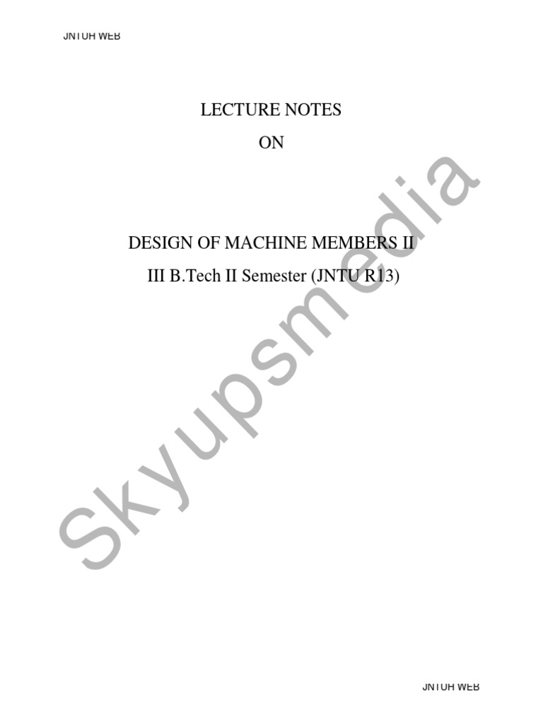 DMM 2 Notes | PDF | Bearing (Mechanical) | Friction