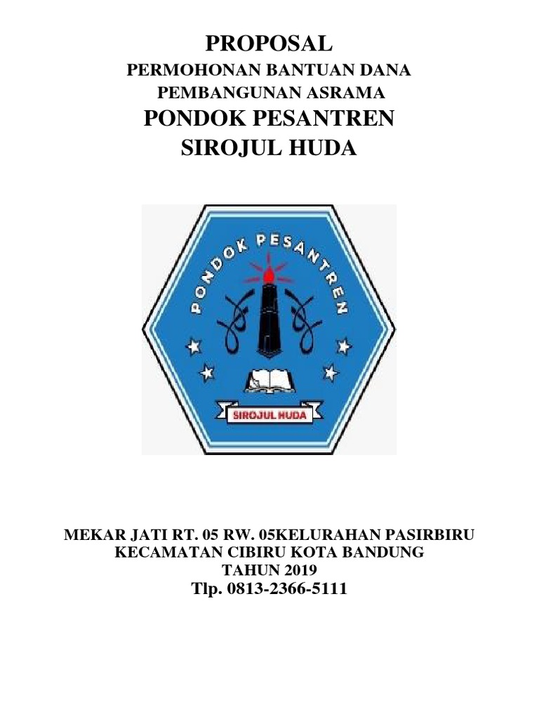 Proposal Pondok Pesantren Sirojul Huda | PDF