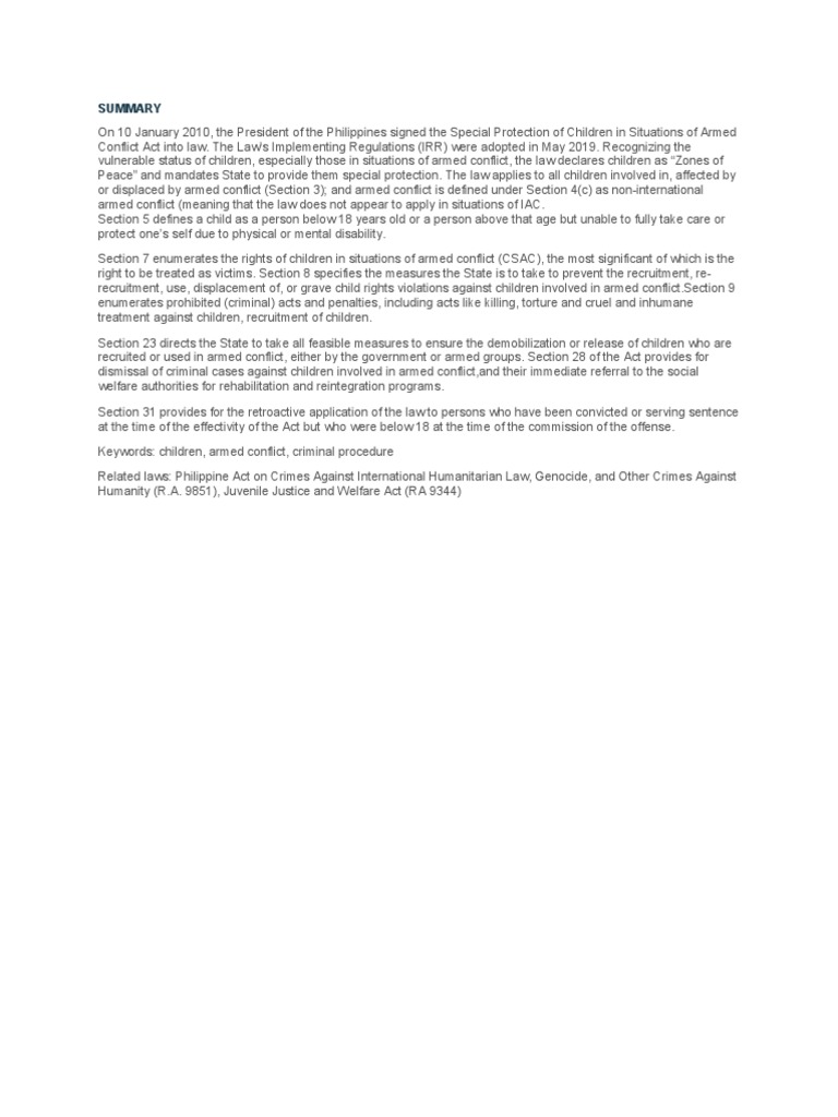 Summary Ra 11188 | PDF