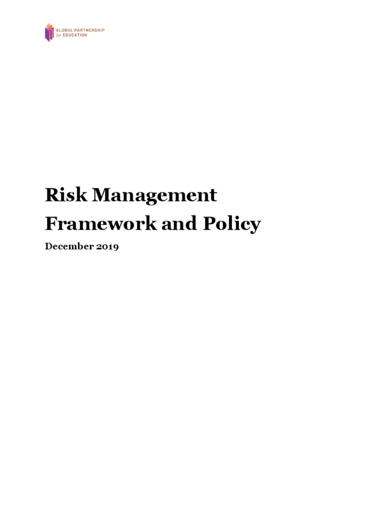 2020 08 Risk Management Framework Policy | PDF | Risk | Risk Management