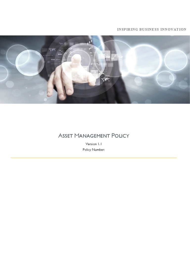 Asset Management Policy Overview | PDF | Information Security ...