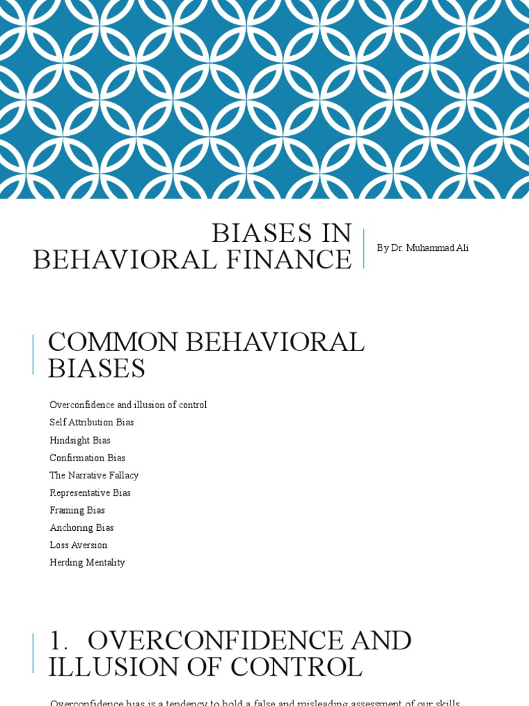 Behavioral Finance Biases. LEC 2 | PDF | Bias | Behavioral Economics