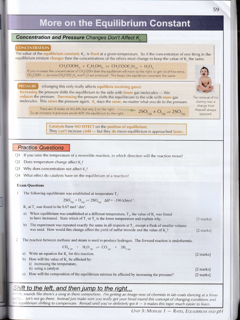 Concentration and Pressure - Equilibrium Constant | PDF | Chemical ...