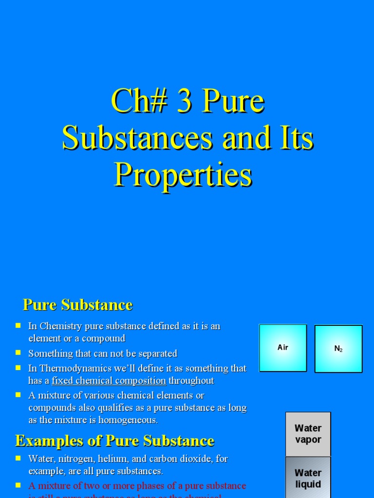 Properties of Pure Substances Explained | PDF | Phase (Matter) | Phase ...
