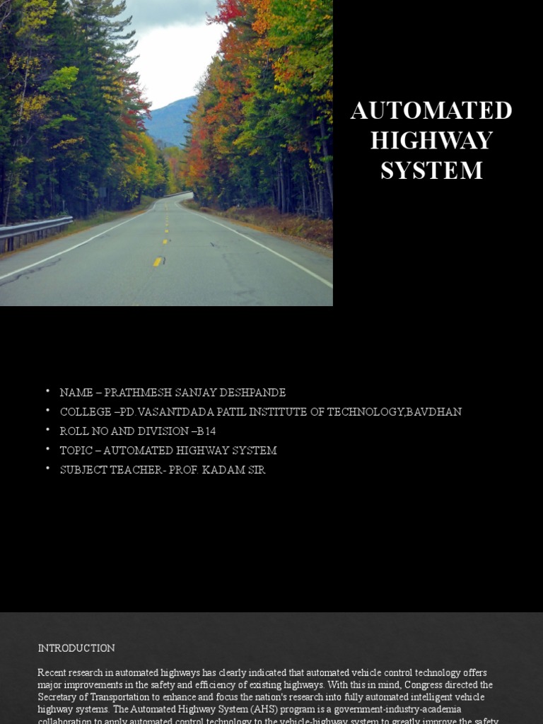 Automated Highway | PDF | Highway | Transport