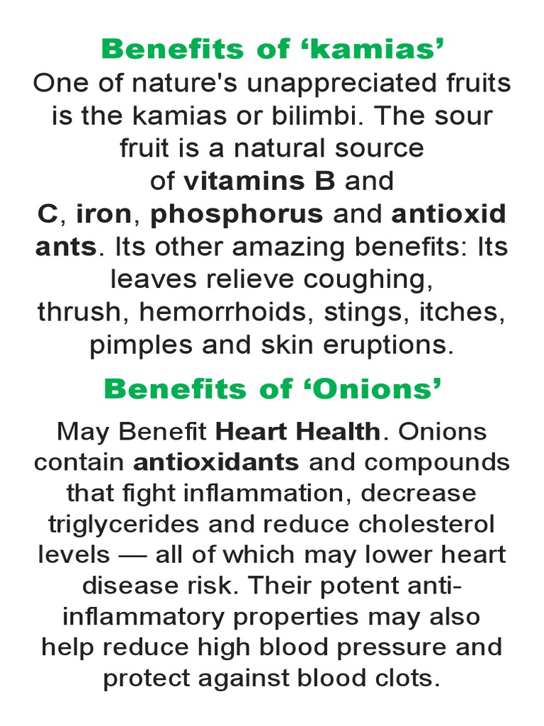 Health Benefits | PDF | Nutrients | Vitamin
