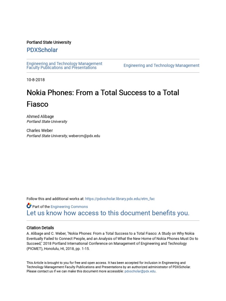 Nokia Phones - From A Total Success To A Total Fiasco | PDF ...