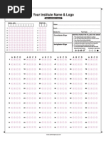 Bubble Answer Sheet For Standardized Tests | PDF