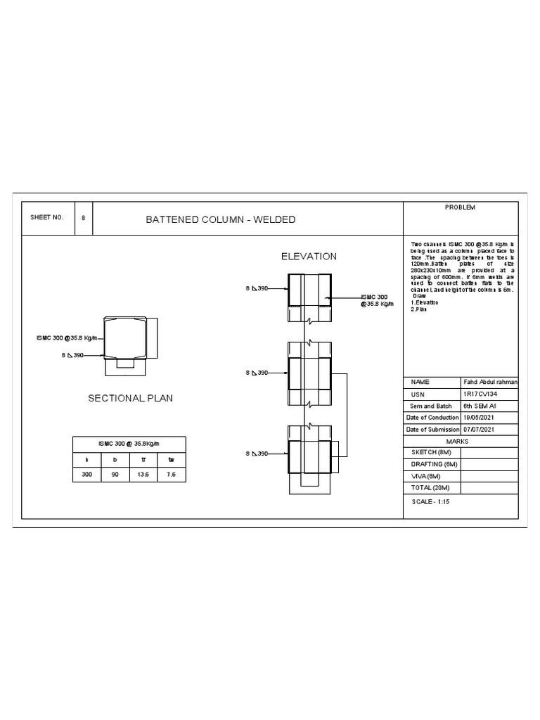8.battened Column - Welded 1rv17cv134-Model | PDF