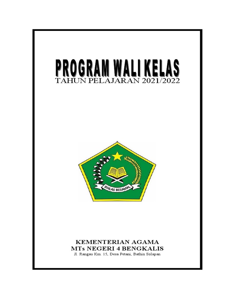 Program Wali Kelas 20212022 | PDF