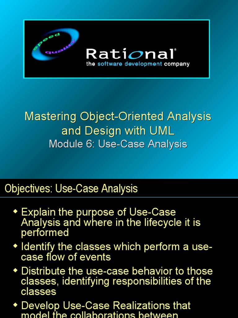 Mastering Object-Oriented Analysis and Design With UML | PDF | Use Case ...