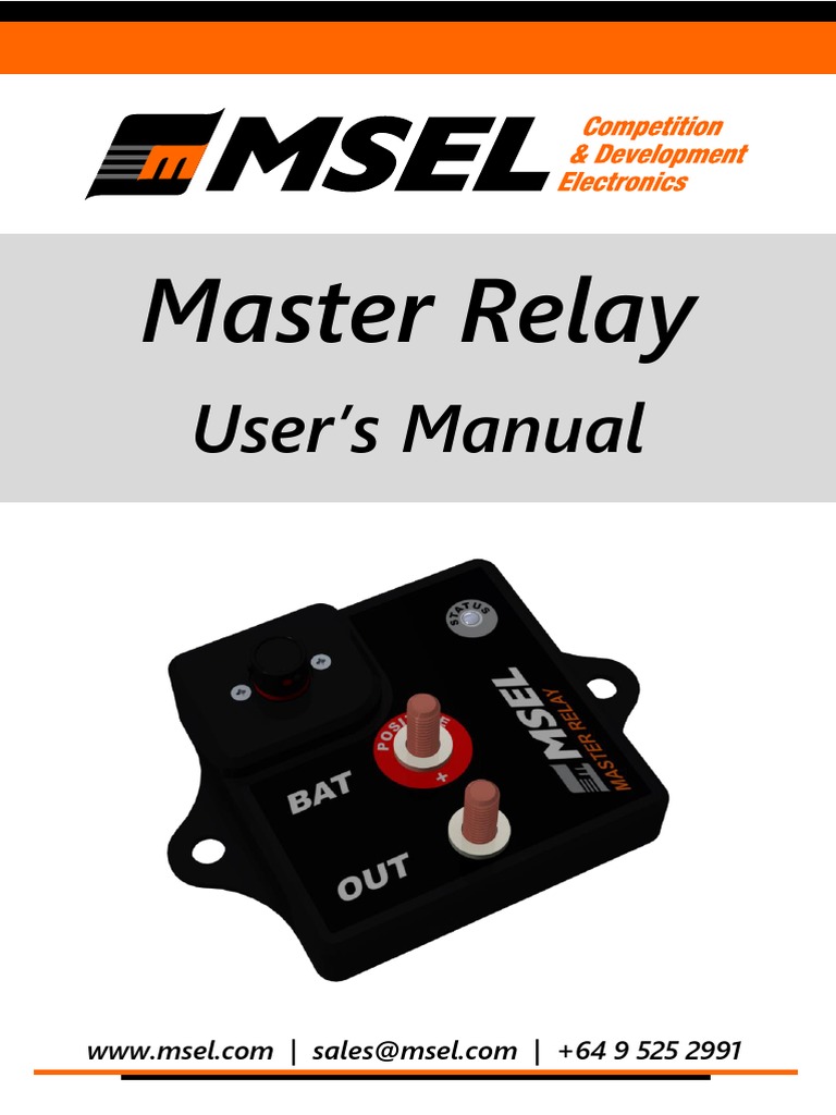Master Relay: User's Manual | PDF | Switch | Electrical Connector
