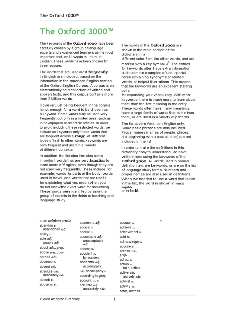 Oxford 3000 English Pdf _ Oxford 3000 List – VYJSBI