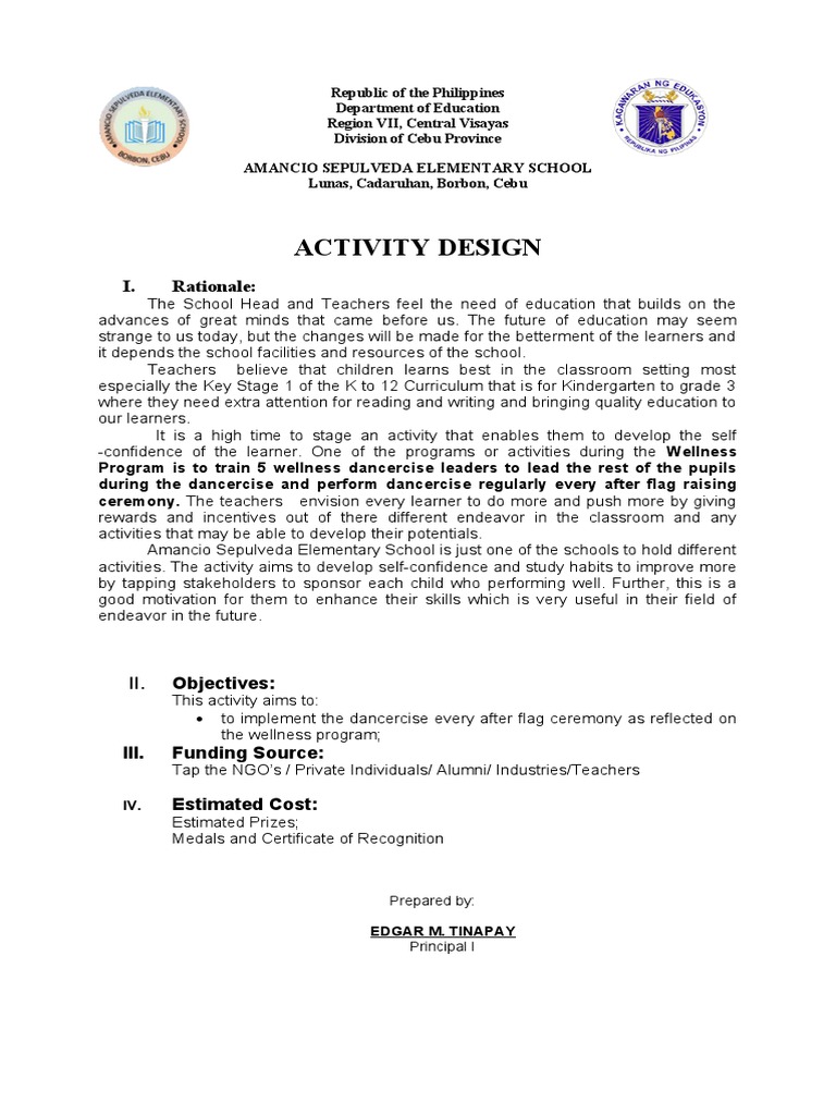 Activity Design for Dancercise Program | PDF | Career & Growth | Wellness