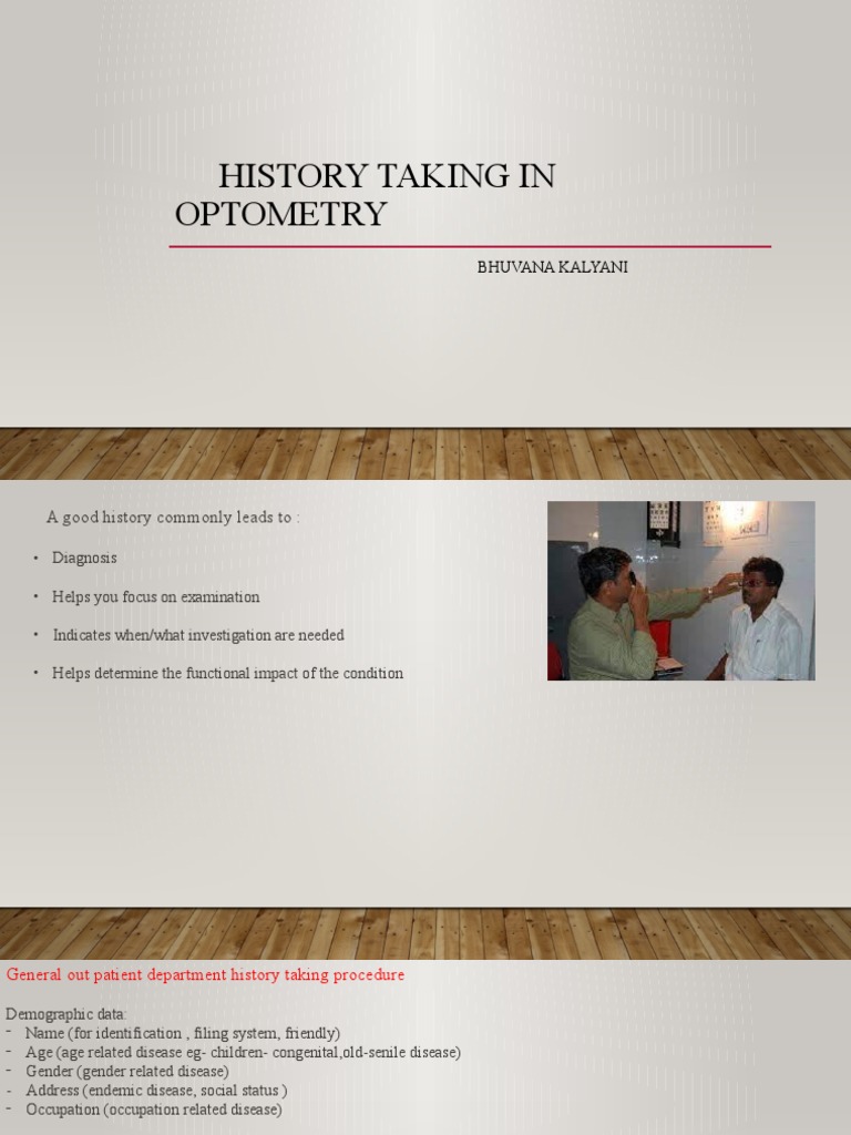 History Taking in Optometry | Download Free PDF | Cataract | Diabetes