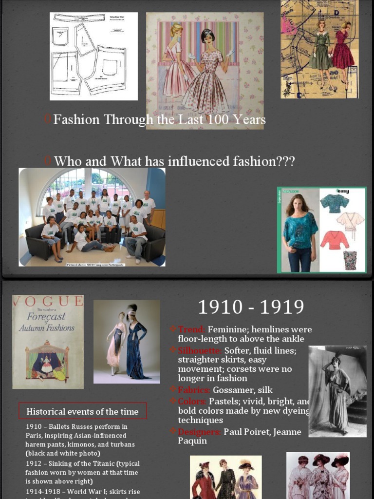 Fashion Through The Decades Powerpoint | PDF | Dress | Skirt