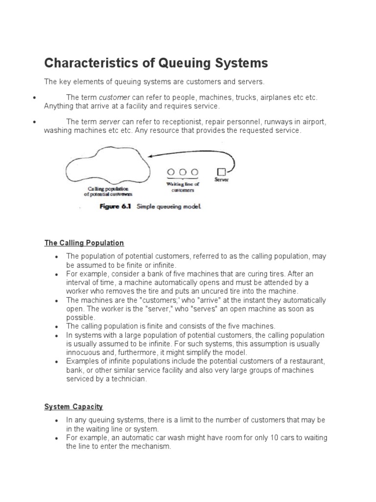 Basic Characteristcis of Queue System | PDF | Computer Science ...