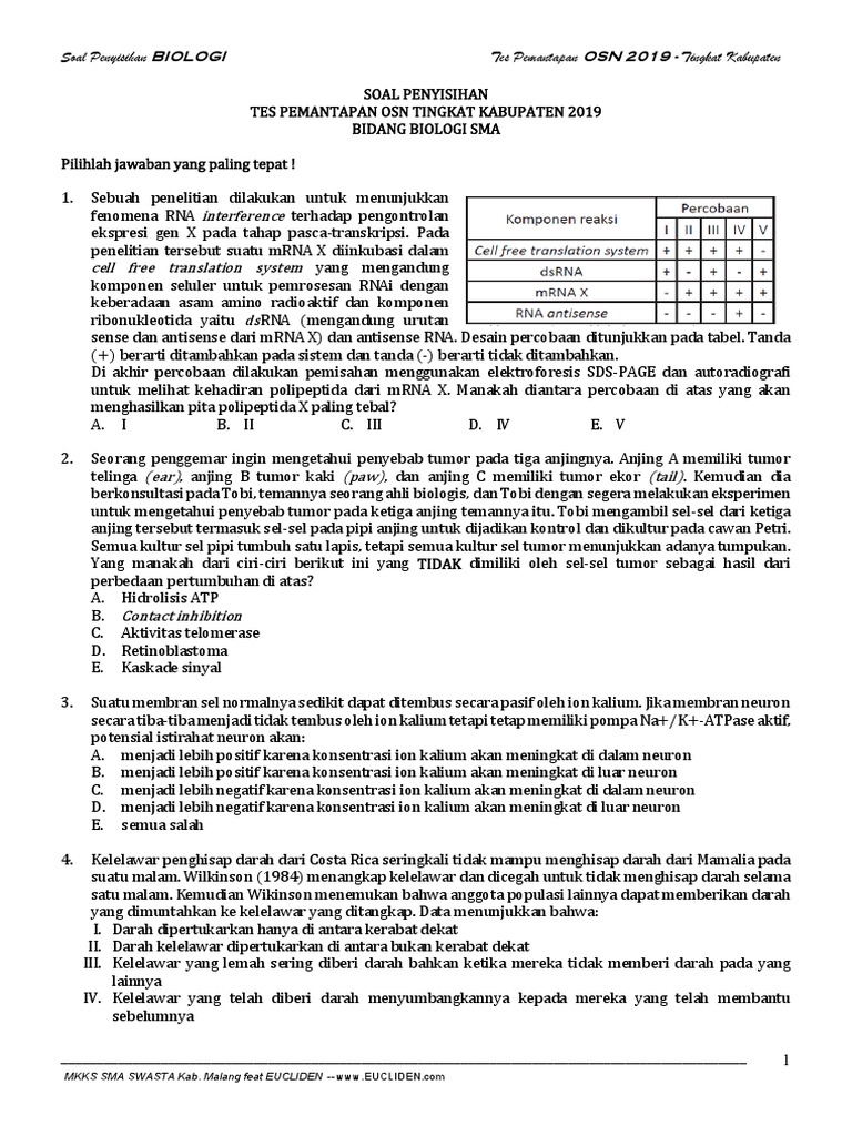 2019-BIO-Soal P | PDF