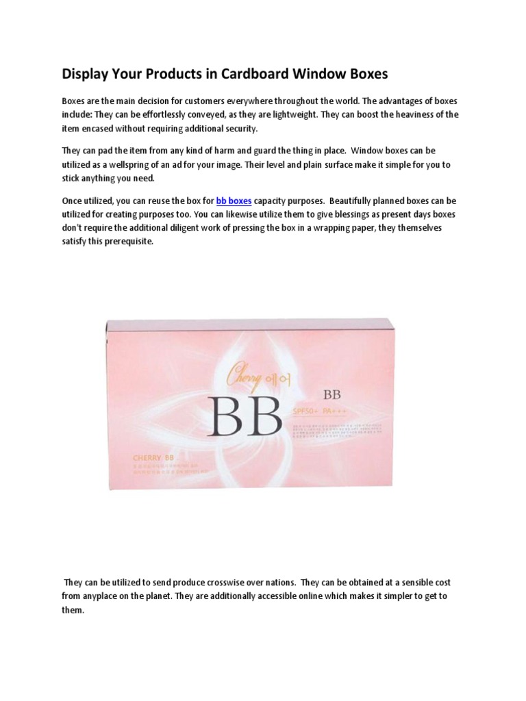 BB Boxes | PDF