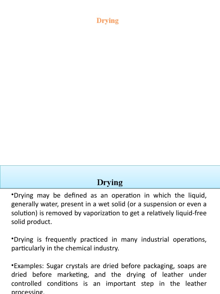 Understanding Drying Processes: A Comprehensive Review of Drying ...