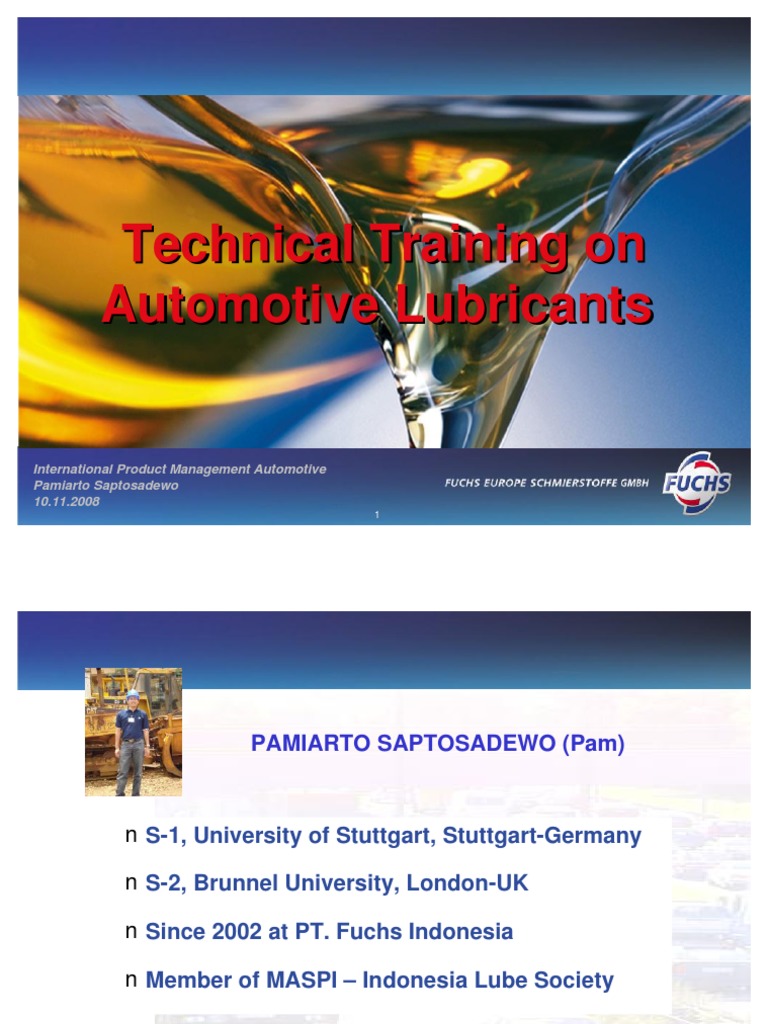 Technical Training On Engine Oils - Petrolab Nov 2008 | PDF | Motor Oil ...