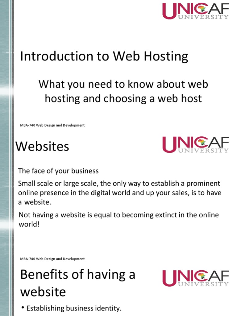 101 Introduction To Web Hosting | PDF | World Wide Web | Internet & Web