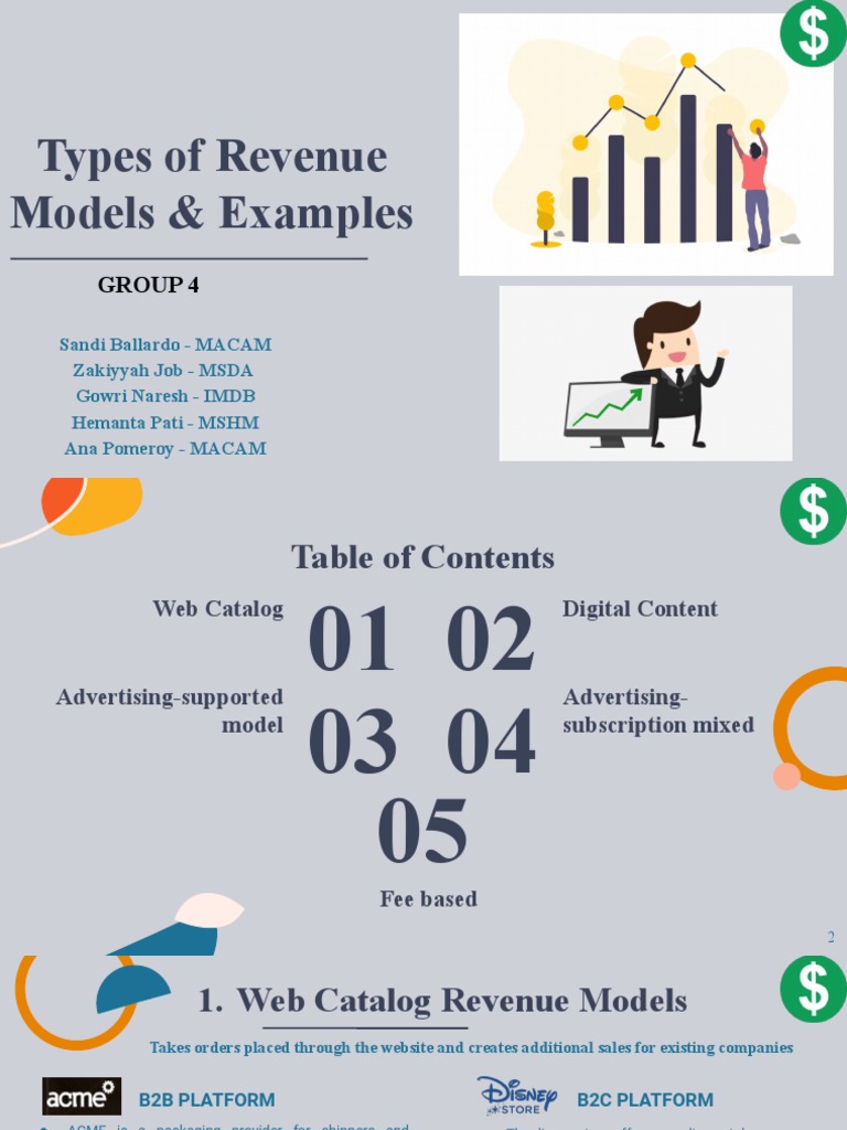 Types of Revenue Models | PDF | Subscription Business Model | Target ...