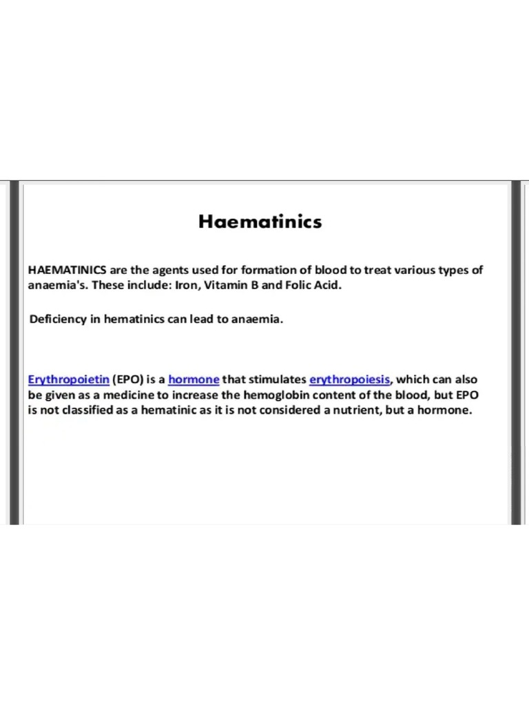 Haematinics | PDF