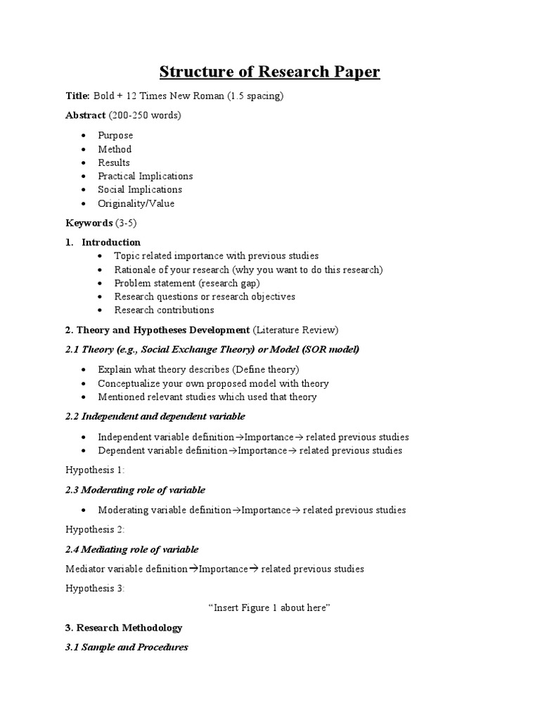 Structure of Research Paper | Download Free PDF | Hypothesis | Validity ...