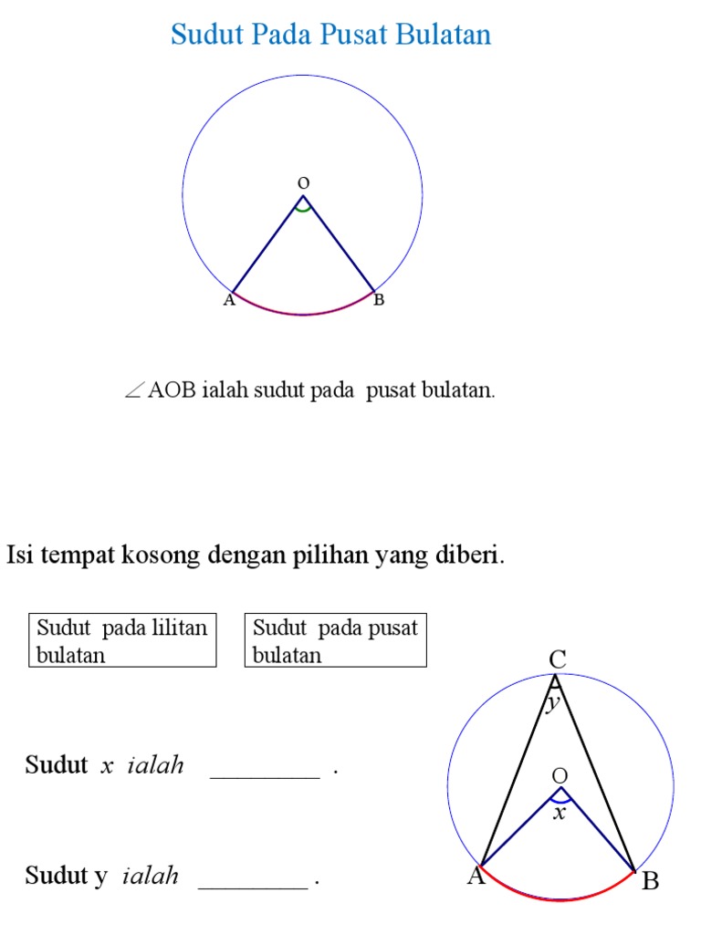 AOB Ialah Sudut Pada Pusat Bulatan | PDF