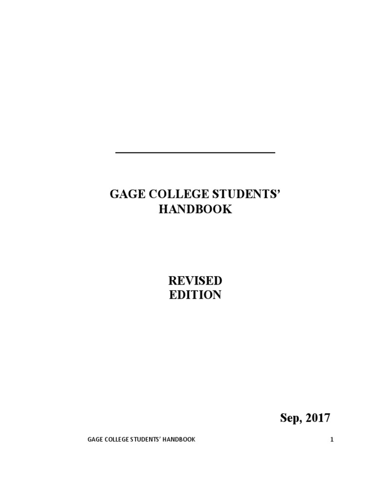GC Student Handbook | Download Free PDF | University And College ...