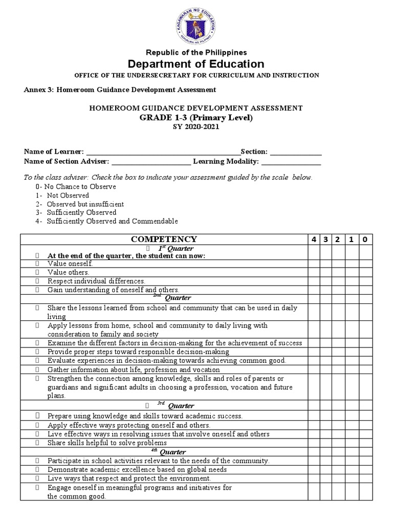 Department of Education: GRADE 1-3 (Primary Level) | PDF | Educational ...