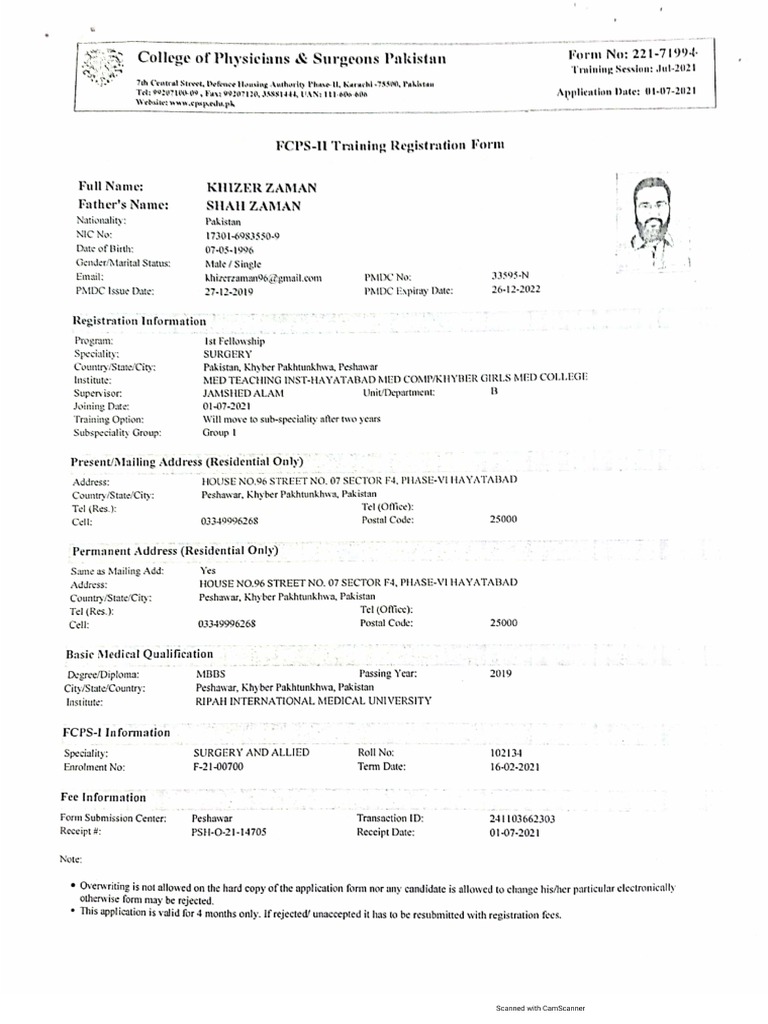 RTMC Step 1 Form | PDF