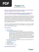 Gre 1 Month Study Plan - Gregmat | PDF | Graduate Record Examinations | Cognition