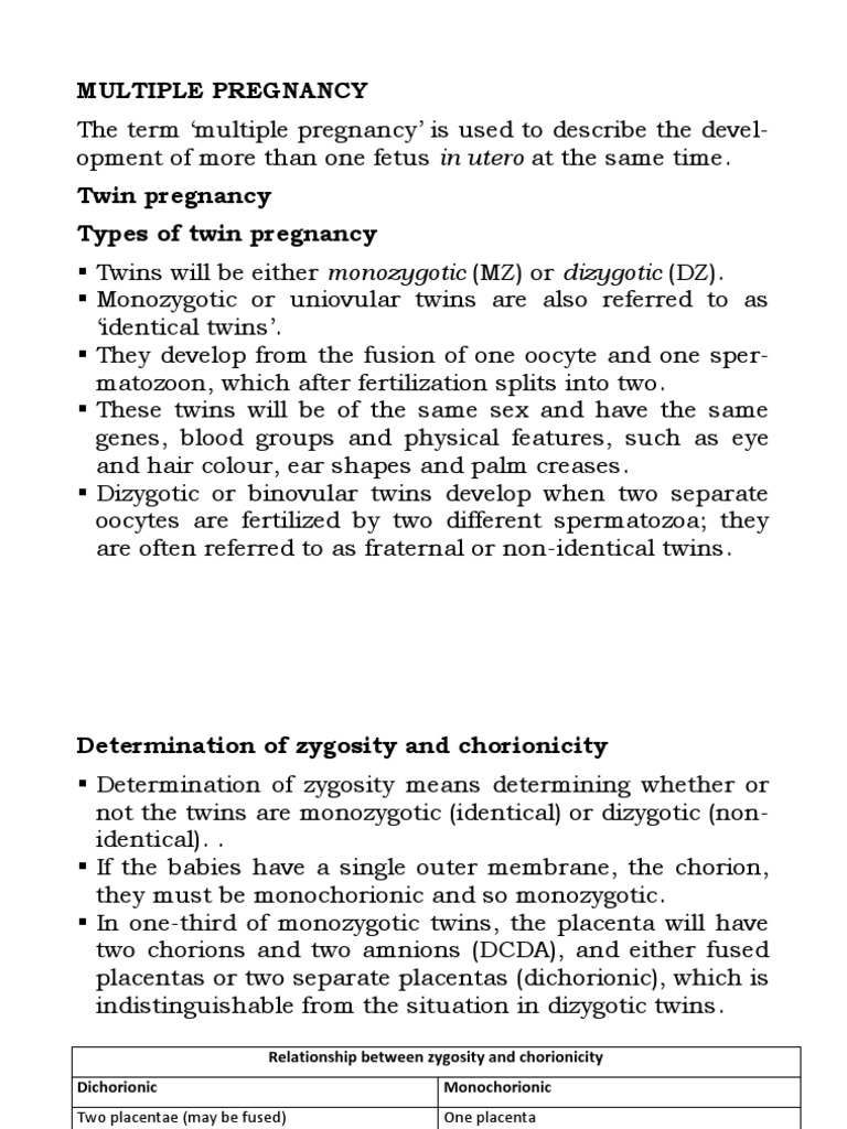 Multiple Pregnancy | PDF | Twin | Childbirth