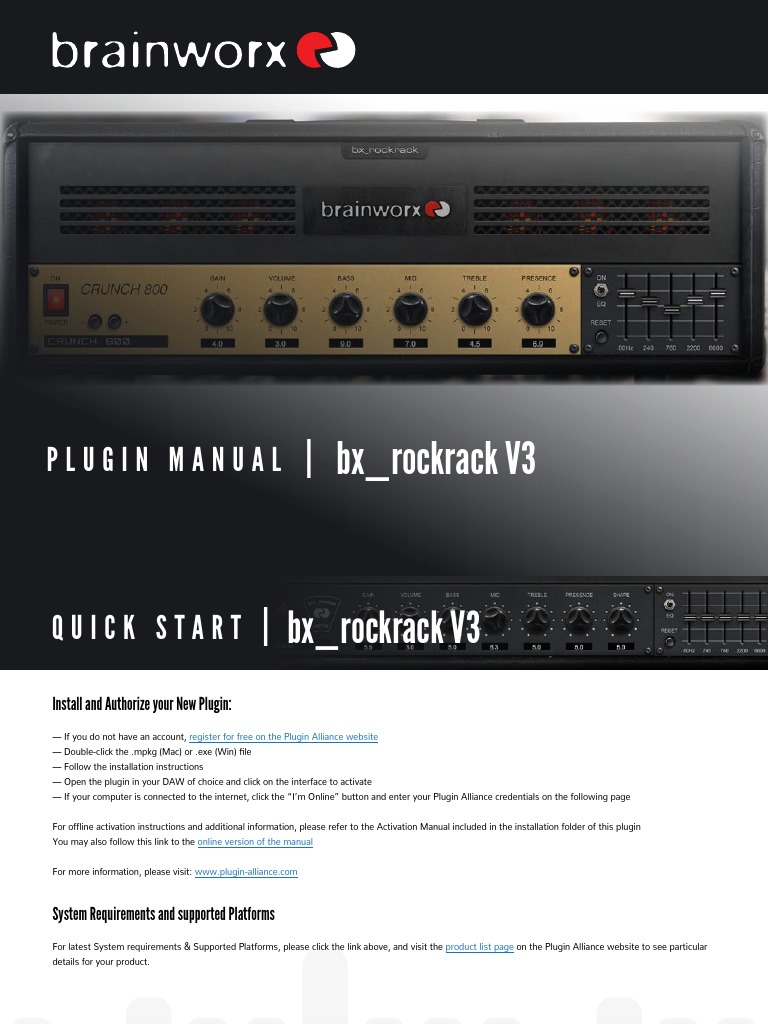 BX - Rockrack V3 Player Manual | PDF | Equalization (Audio) | Electronics