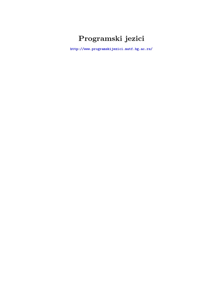 Programski Jezici | PDF