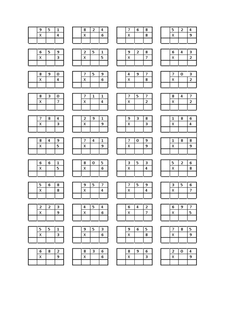 Multiplication Sheet | PDF | Teaching Methods & Materials | Computers