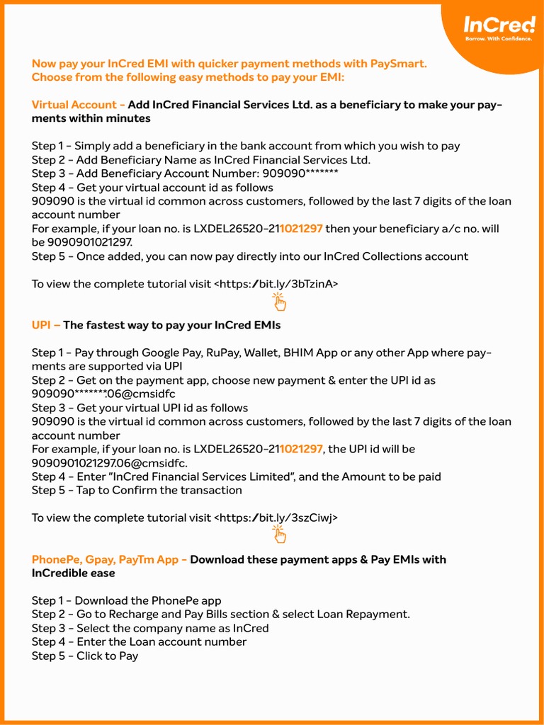 InCred - PAYSMART - Document - With Link | PDF | E Commerce | Banking ...