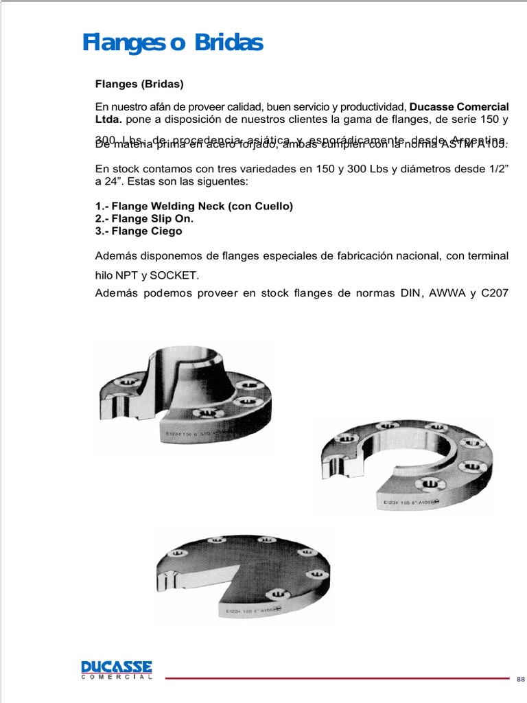 Fdocuments - Es - Catalogo de Flanges Ducasse | PDF | Ingeniería ...