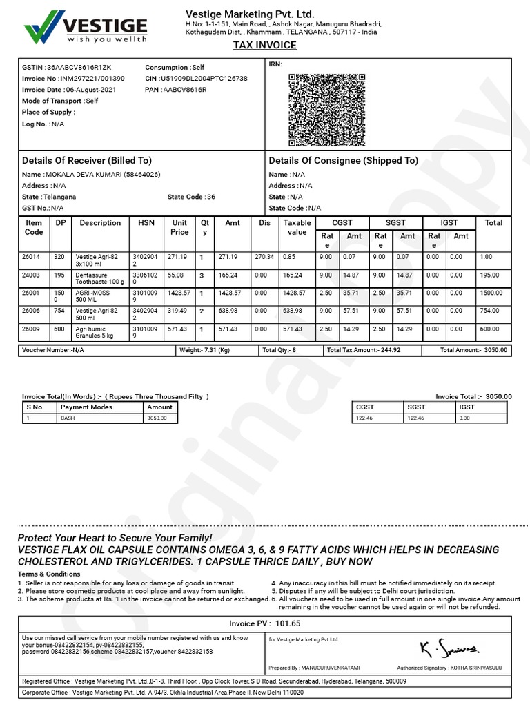 Details of Receiver (Billed To) Details of Consignee (Shipped To) | PDF ...