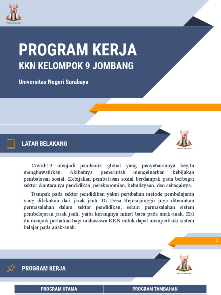 Program Kerja Kkn2 | PDF