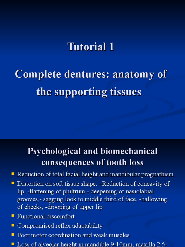 Complete DENTURES - Retention, Support, Stability | PDF | Dentures | Face