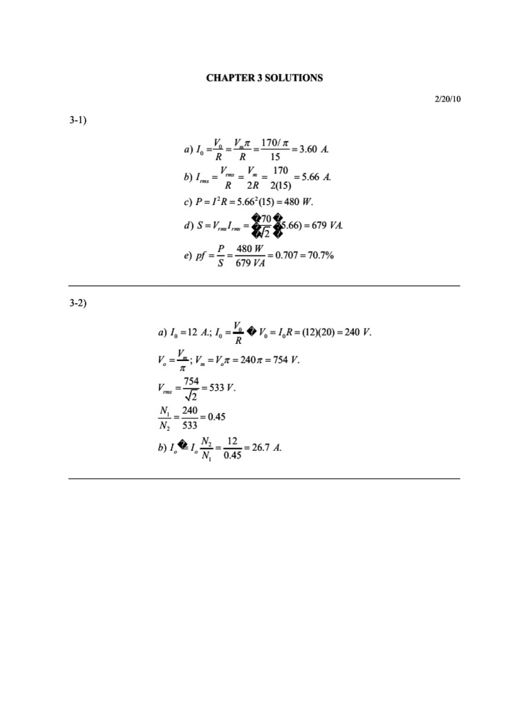 Chapter 3 Solution D Hart | PDF