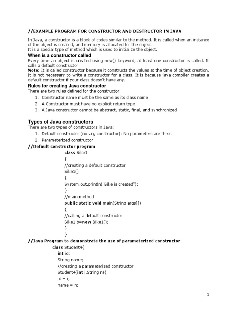 Oops Lab 2 Pdf Programming Constructor Object Oriented Programming