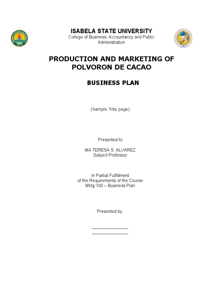FS Format For MKTG 100 Business Plan | PDF | Marketing | Feasibility Study