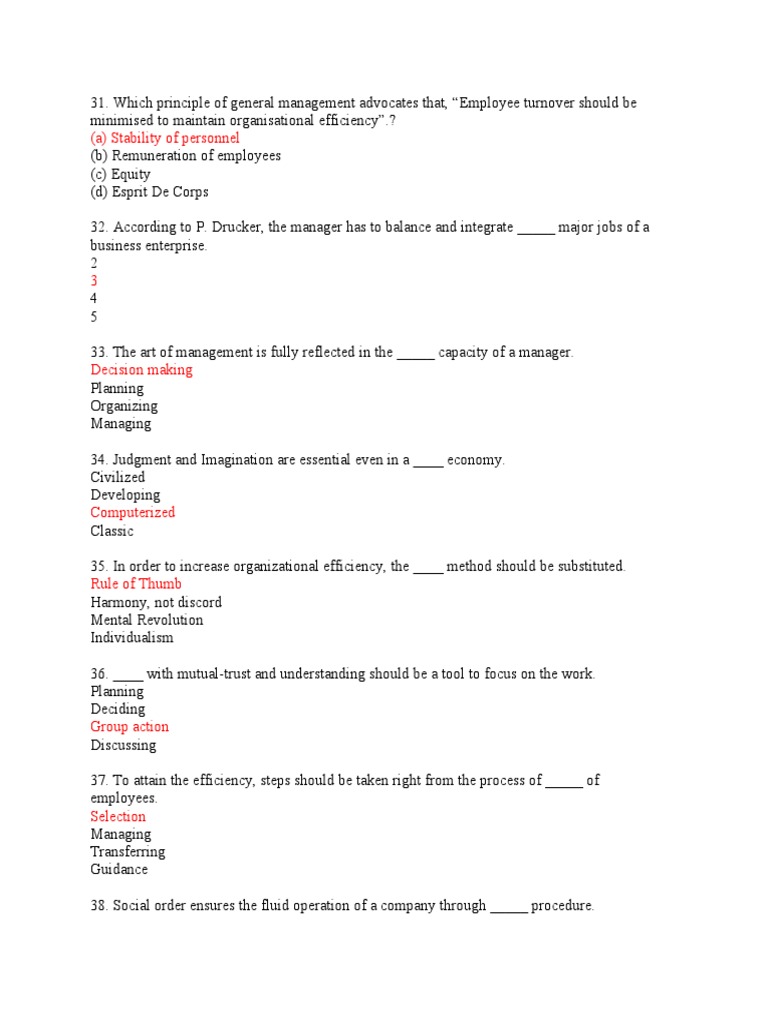 (A) Stability of Personnel | PDF | Career & Growth | Business